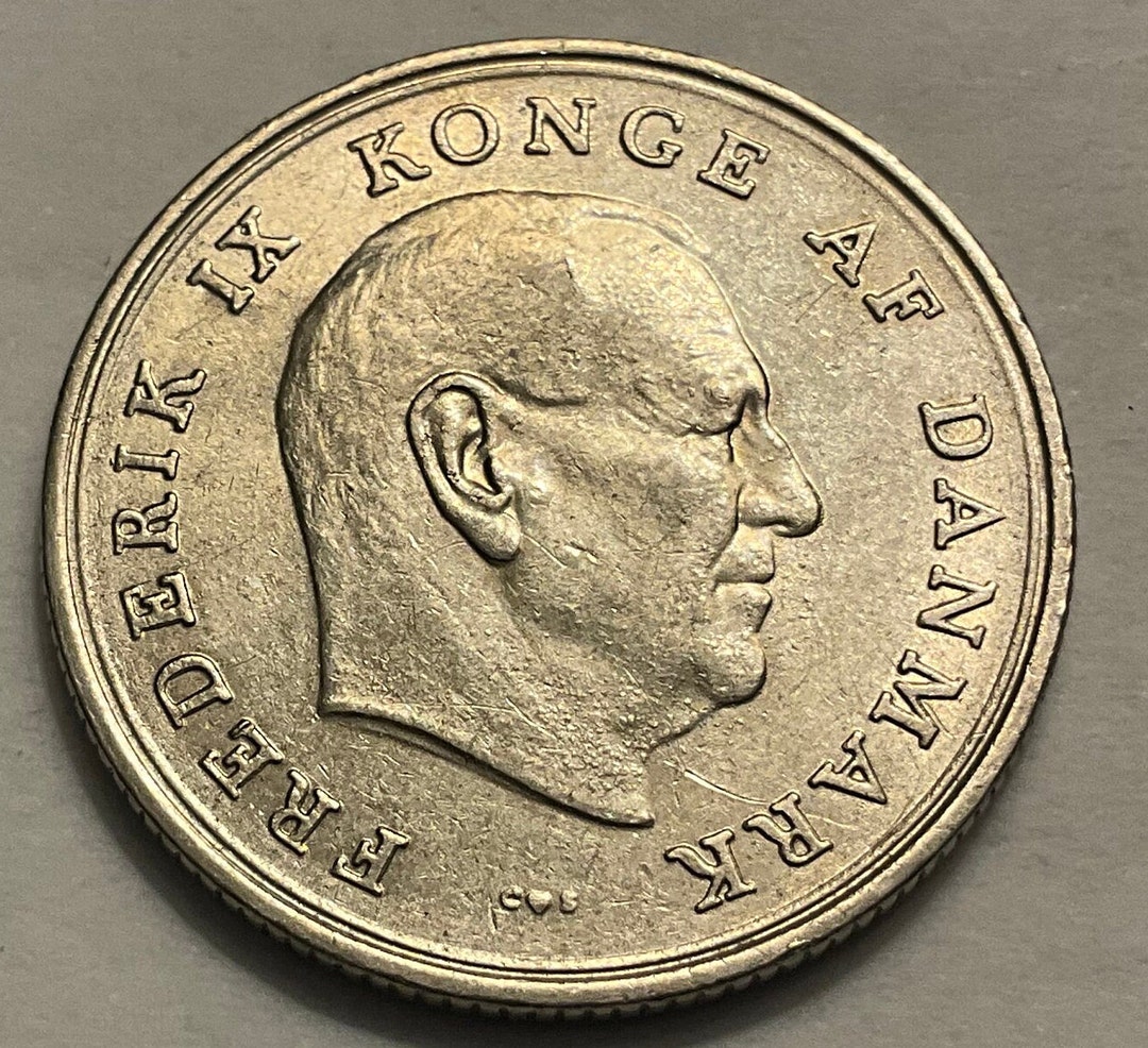 1963 Denmark 1 Krone Frederick IX Coin - Etsy