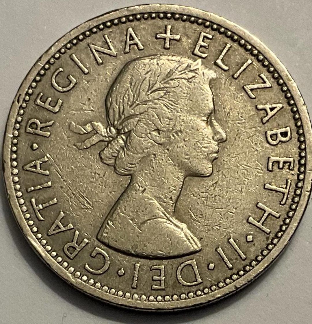1966 United Kingdom Queen Elizabeth II 2 Shillings Coin - Etsy