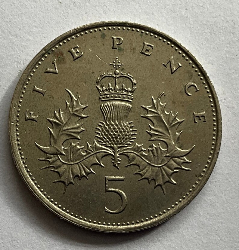 1988 Queen Elizabeth II Five Pence Coin - Etsy