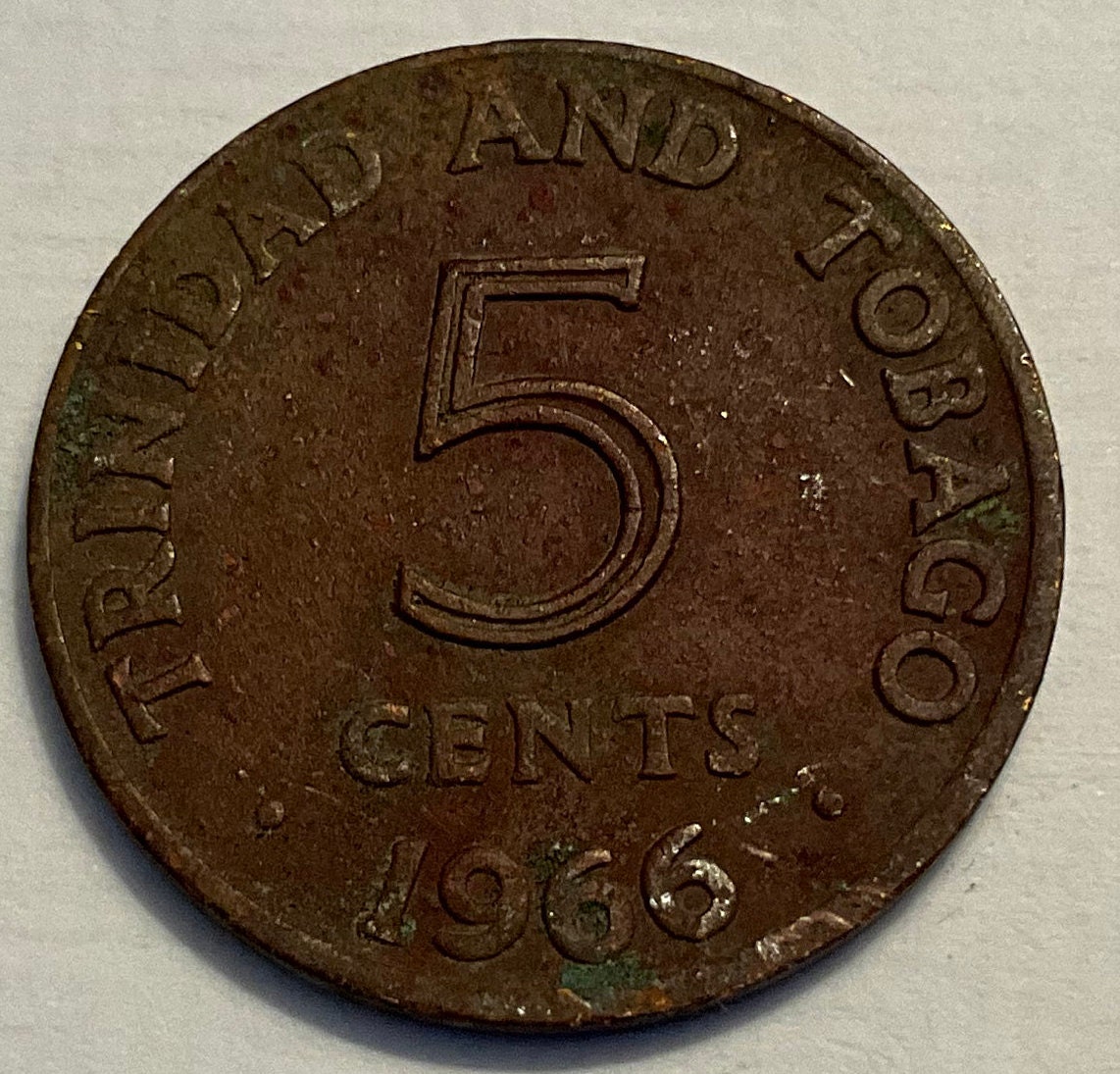 1966 Trinidad and Tobago 5 Cents Coin - Etsy