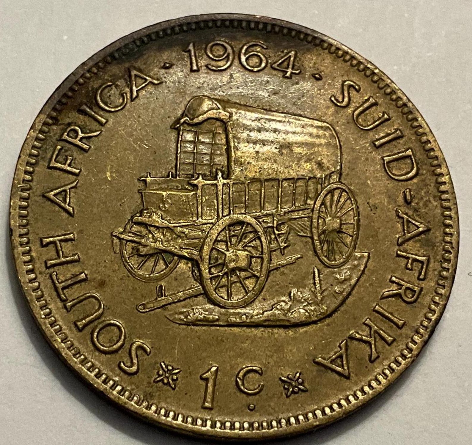 1964 South Africa 1 Cent Coin - Etsy