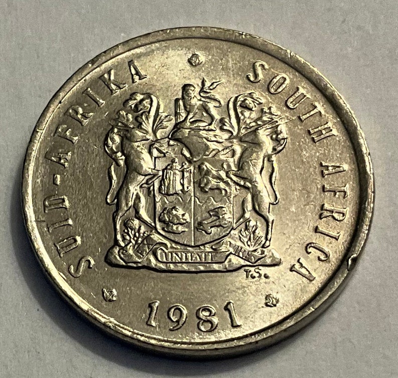 1981 South Africa 5 Cents Coin - Etsy