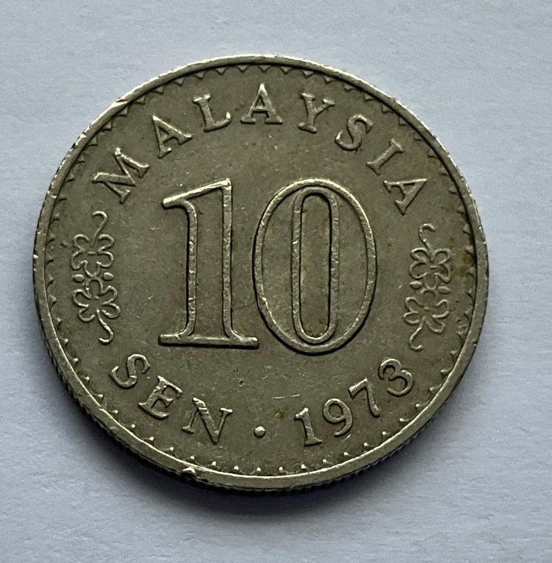1973 Malaysia 10 Sen Coin - Etsy