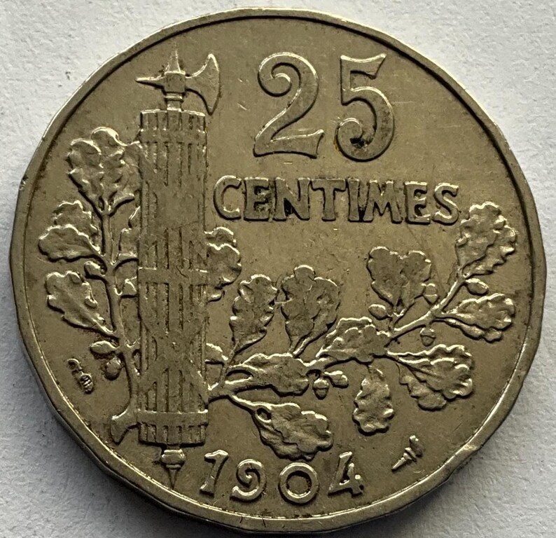 1904 France 25 Centimes Coin - Etsy