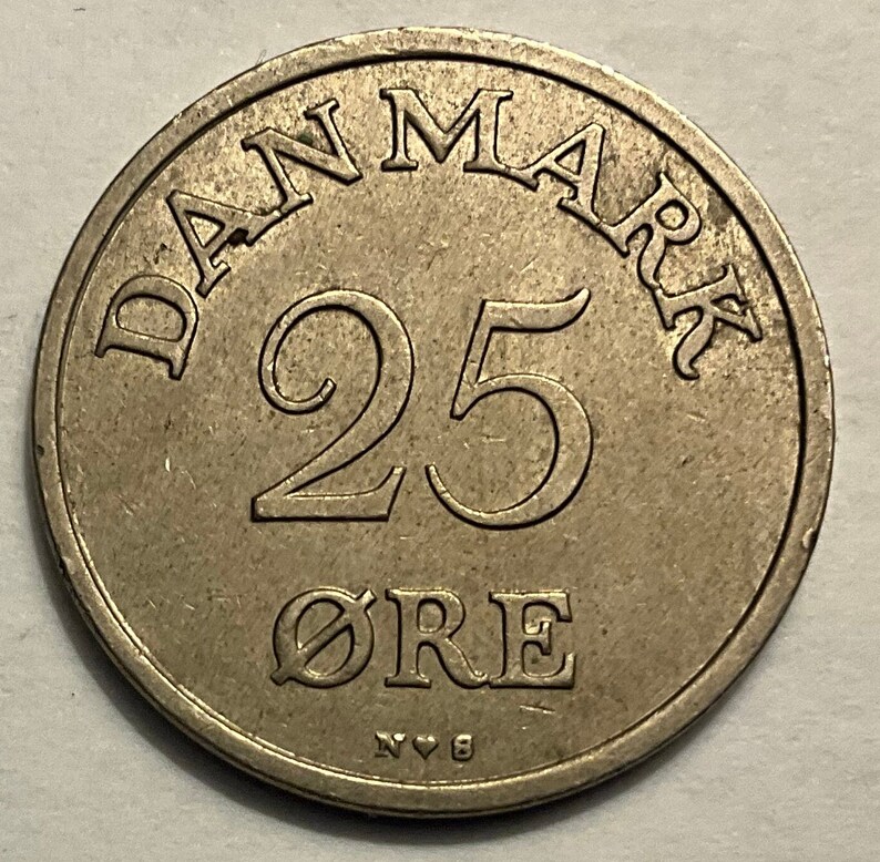 1950 Denmark 25 Ore Frederick IX Coin - Etsy