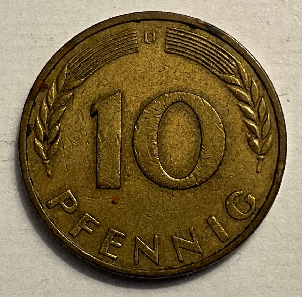 1950 Germany 10 G/D Pfennig Coins - Etsy