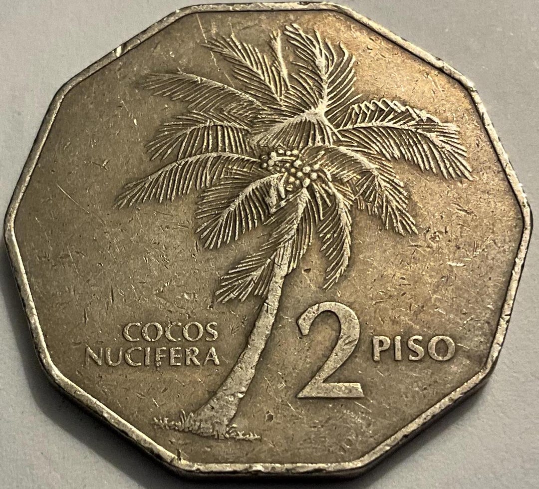 1985 Philippines 2 Piso Coin - Etsy