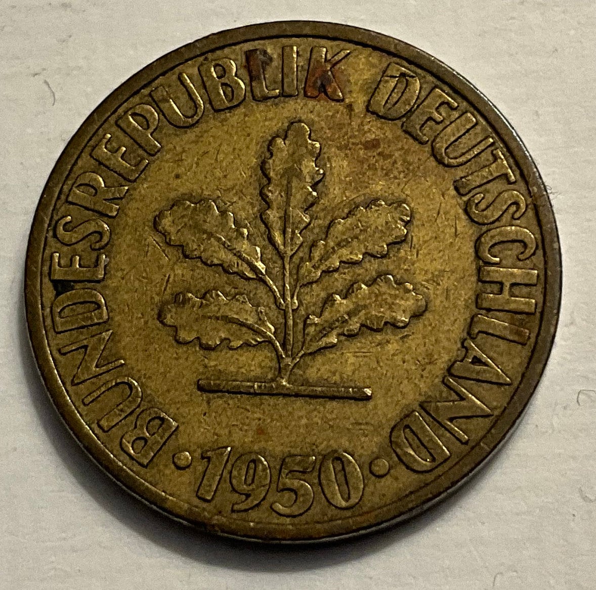 1950 Germany 10 G/D Pfennig Coins - Etsy