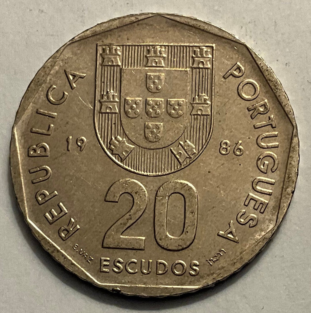 1986 Portugal 20 Escudos Coin - Etsy
