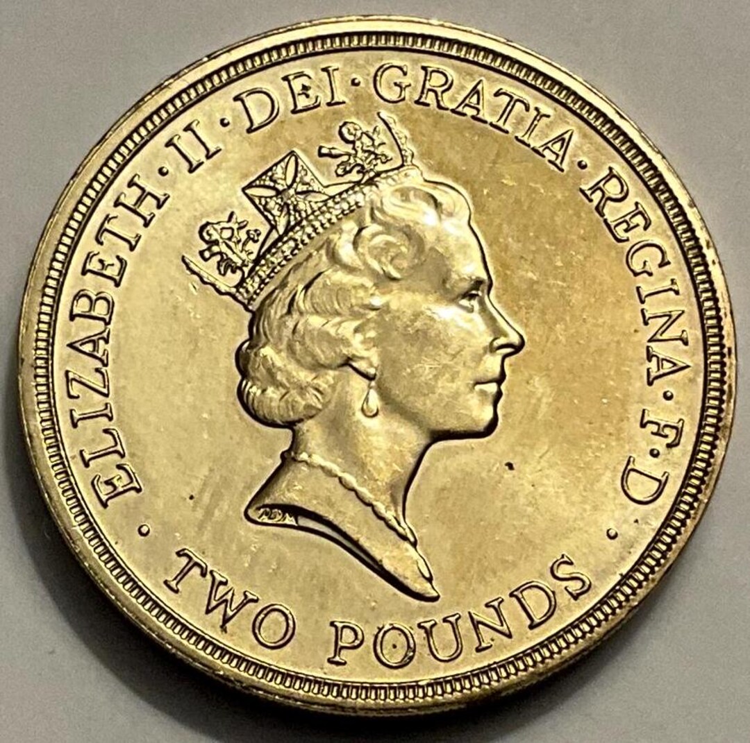 1989 United Kingdom Queen Elizabeth II 2 Pounds Coin - Etsy