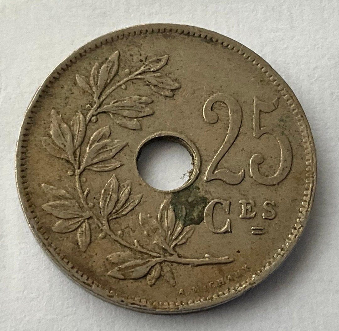 1922 Belgium 25 Centimes Albert I Coin - Etsy