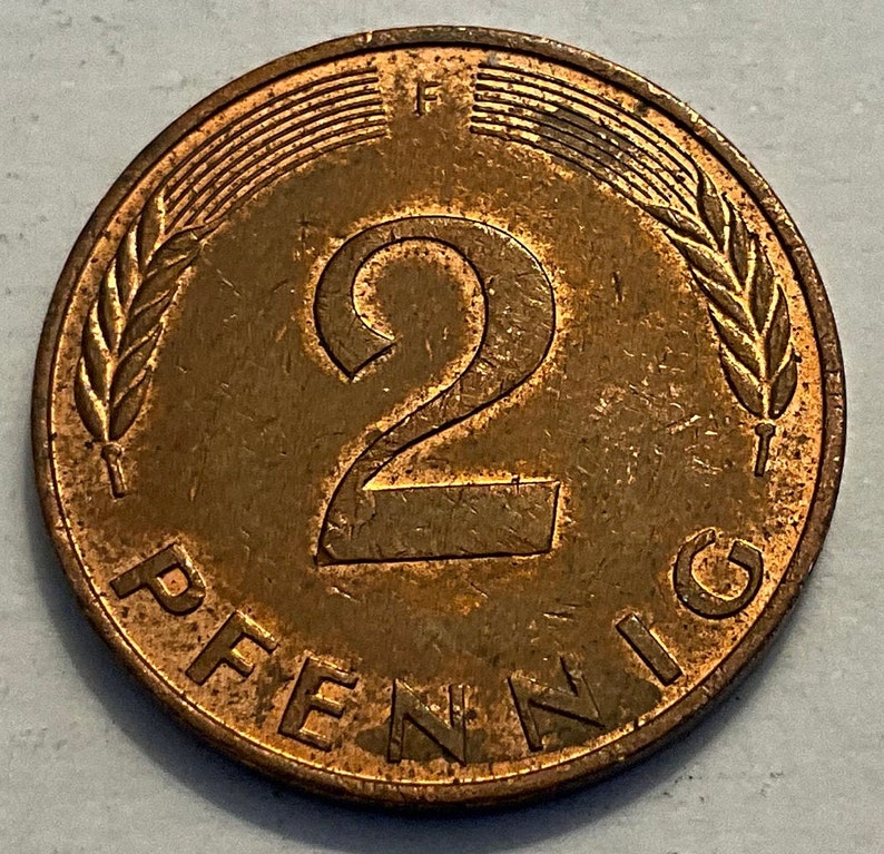 1984 Germany 2 Pfennig Coin - Etsy