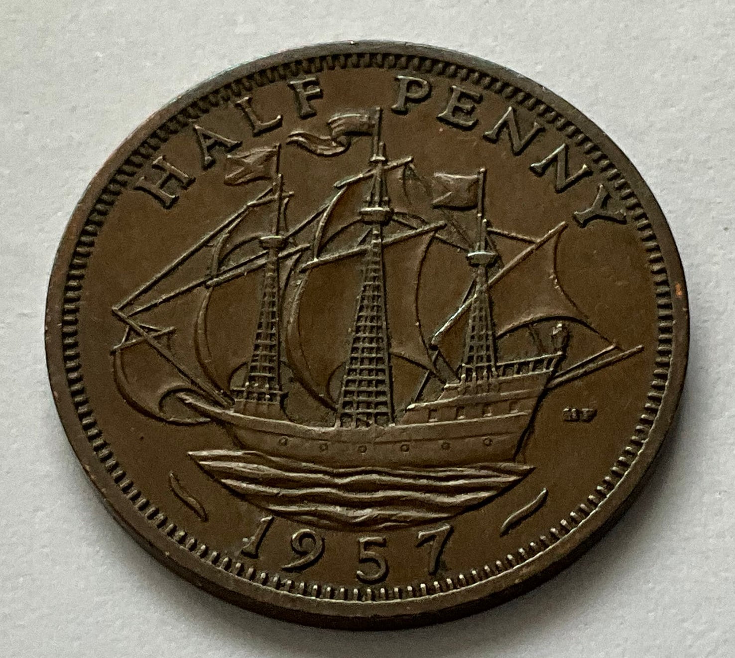 1957 Queen Elizabeth II Half Penny Coin - Etsy