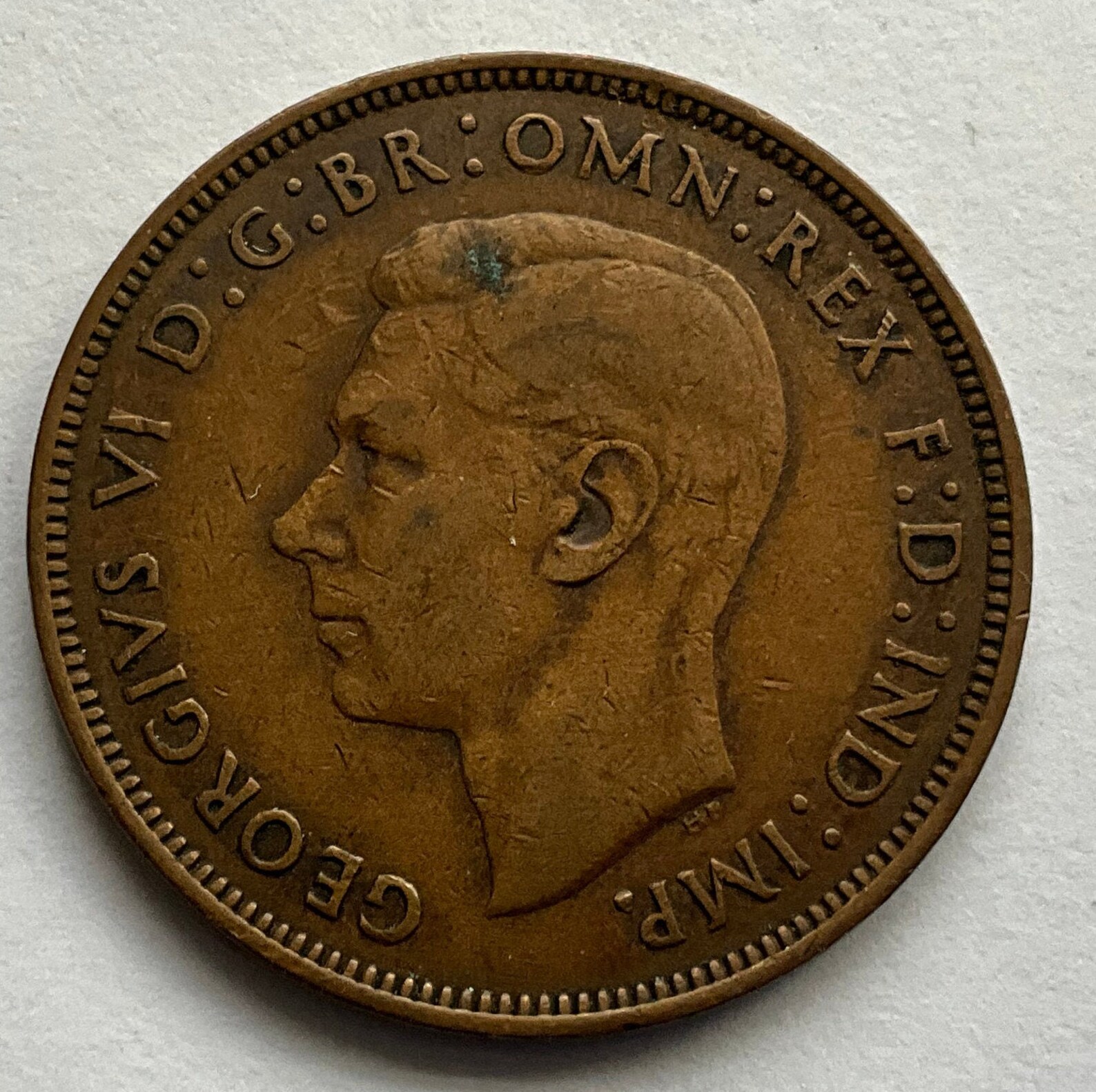 Two 1945 King George VI One Penny Coins - Etsy