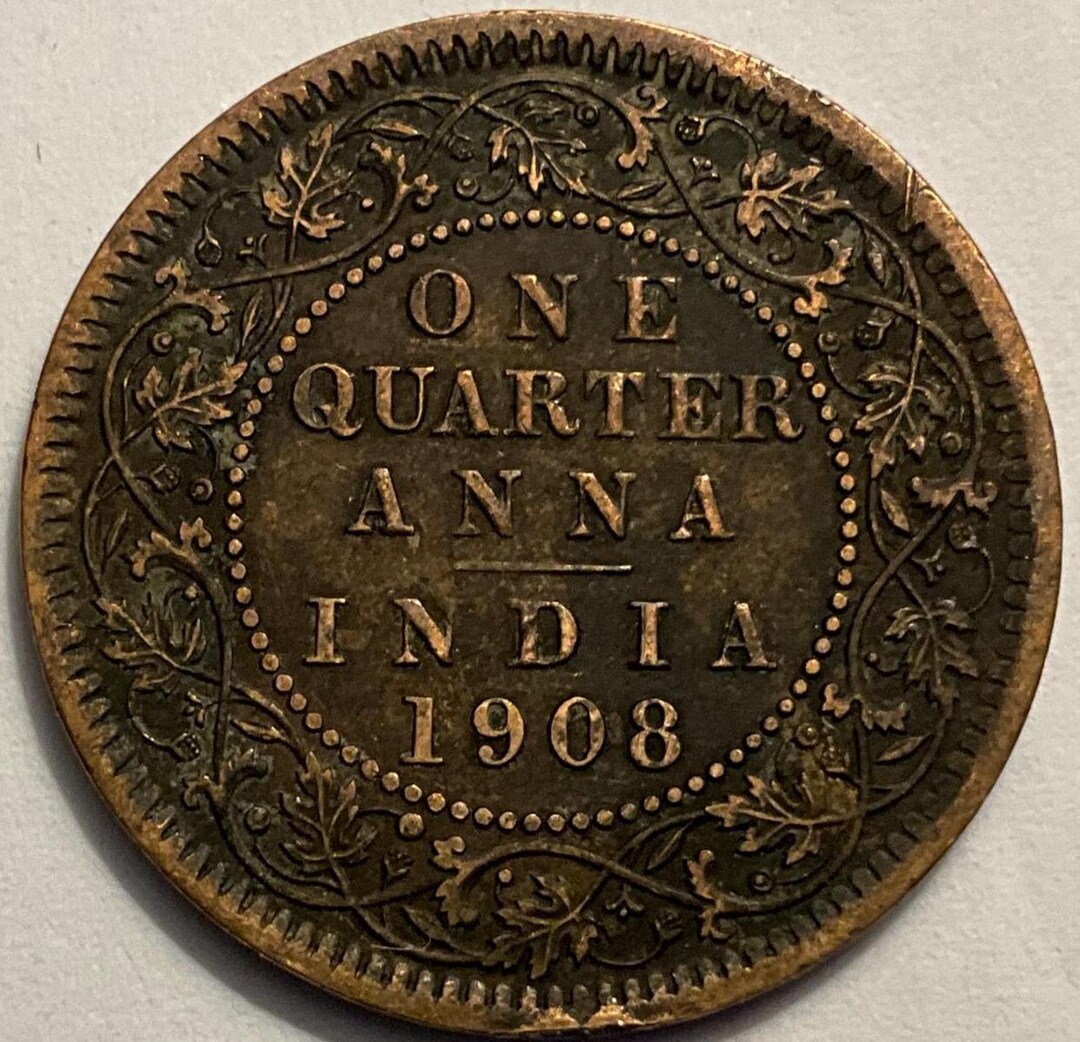 1908 India One Quarter Anna Edward VII Coin - Etsy