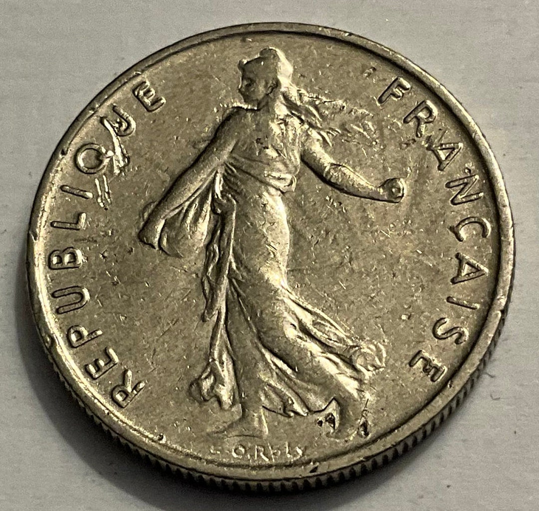 1966 France 1/2 Franc Signature O. Roty Coin - Etsy