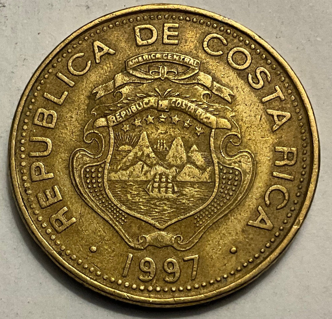 1997 Costa Rica 50 Colones Coin - Etsy