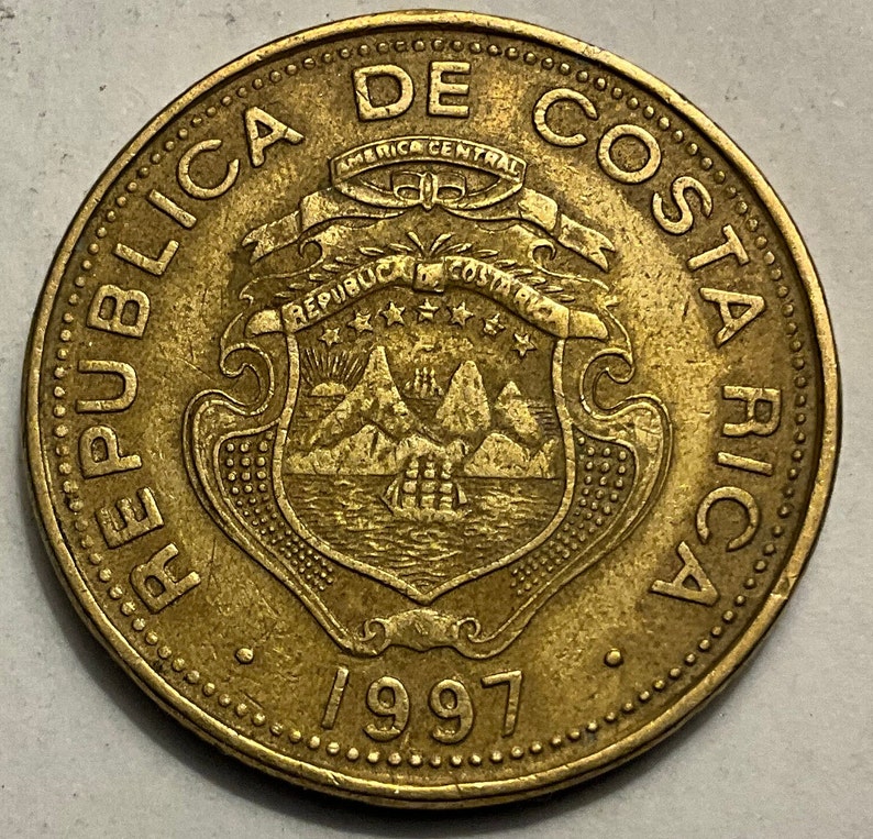 1997 Costa Rica 50 Colones Coin - Etsy