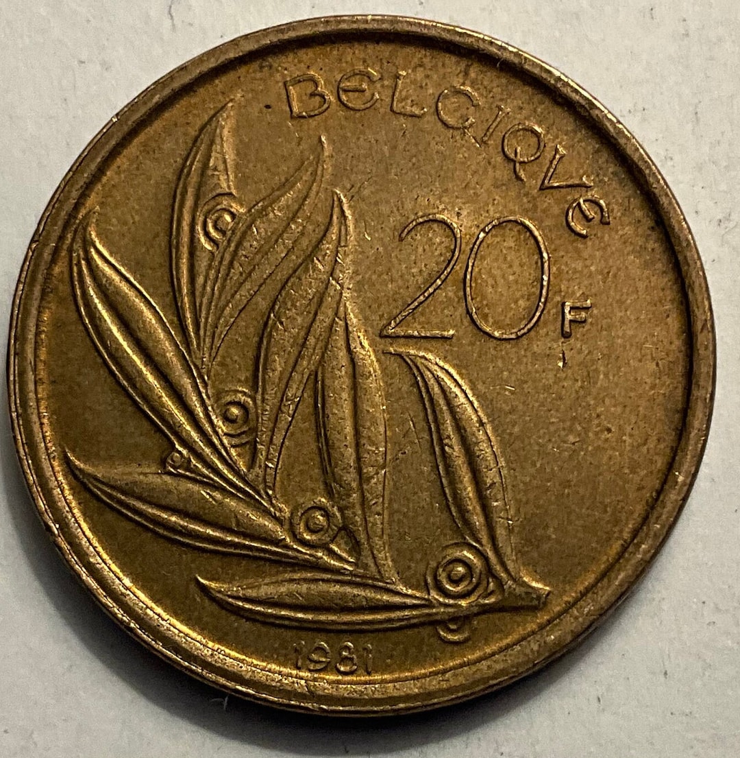 1981/1982 Belgium 20 Francs Baudouin I Coin - Etsy