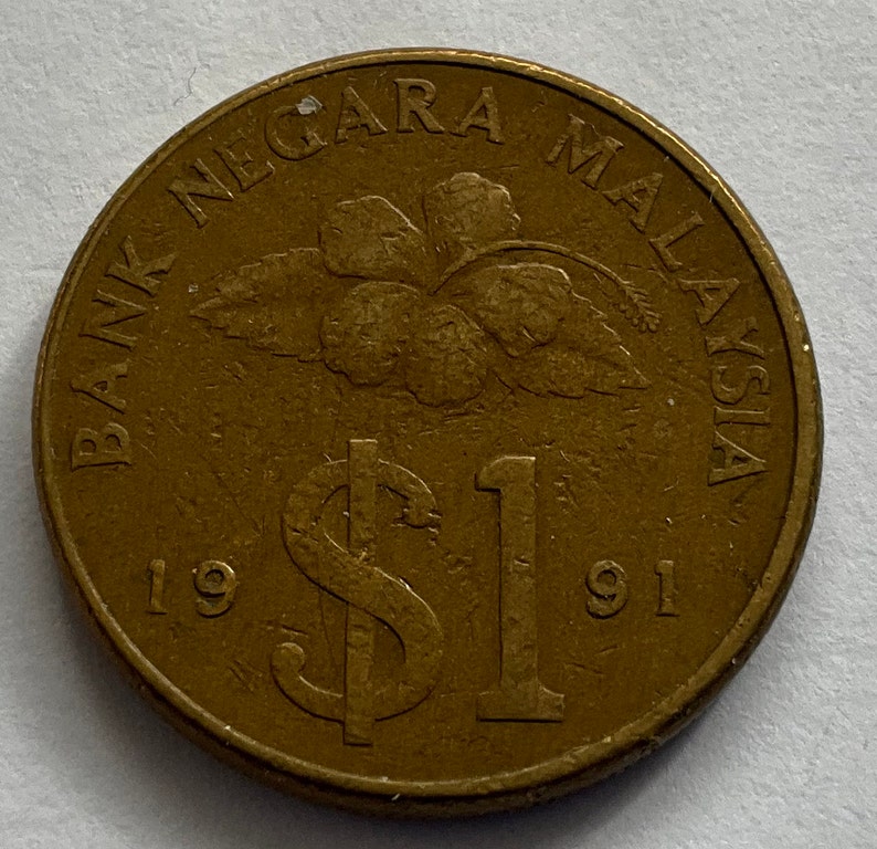 1991 Malaysia 1 Ringgit Coin - Etsy
