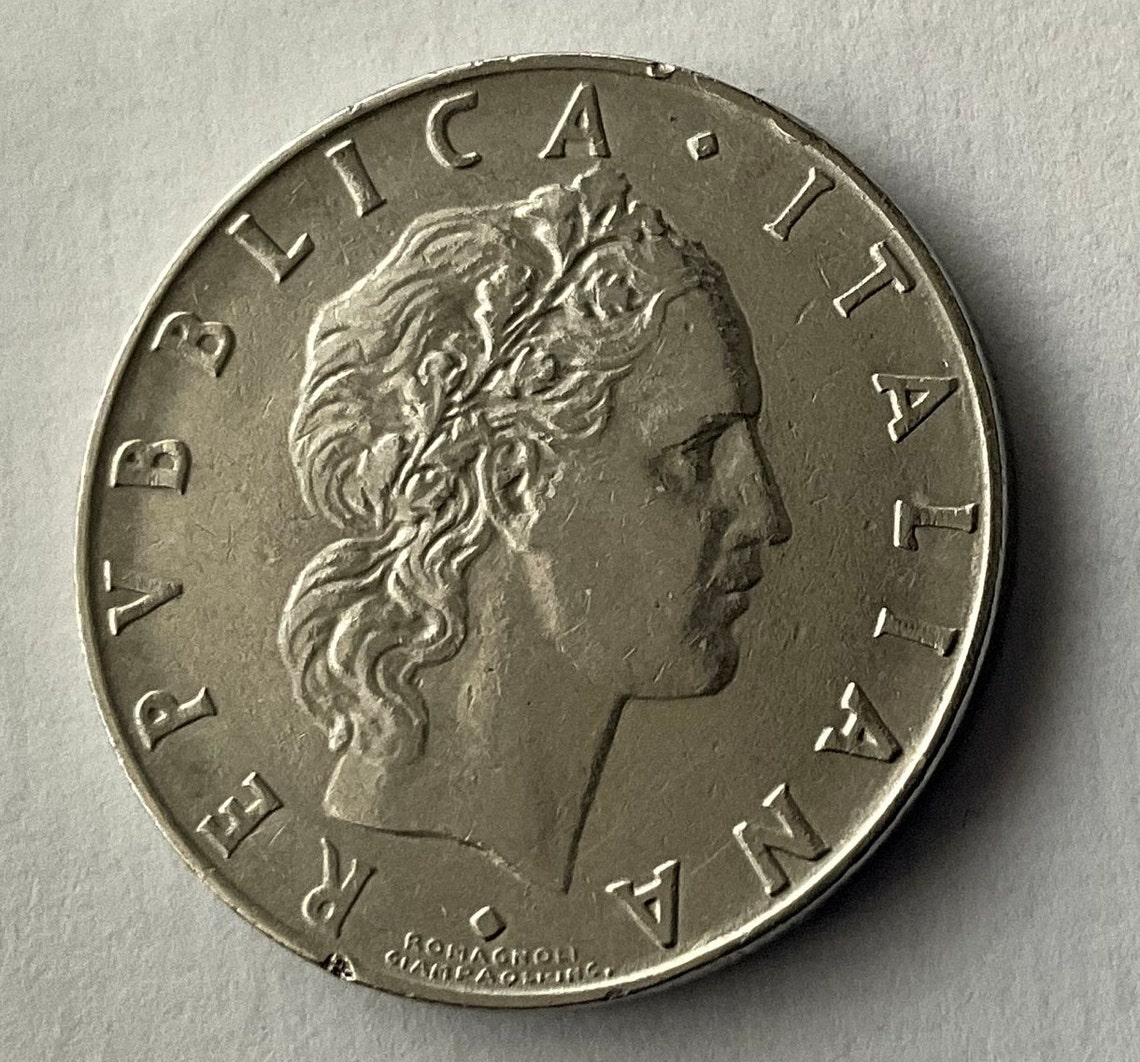 1956 or 1963 Italy 50 Lira Coin - Etsy