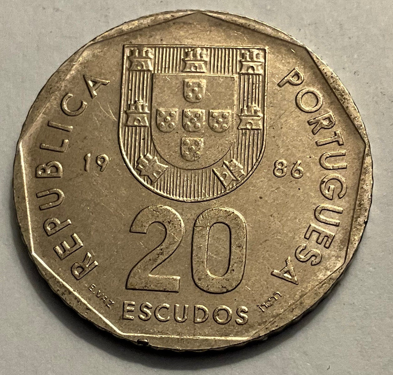 1986 Portugal 20 Escudos Coin - Etsy