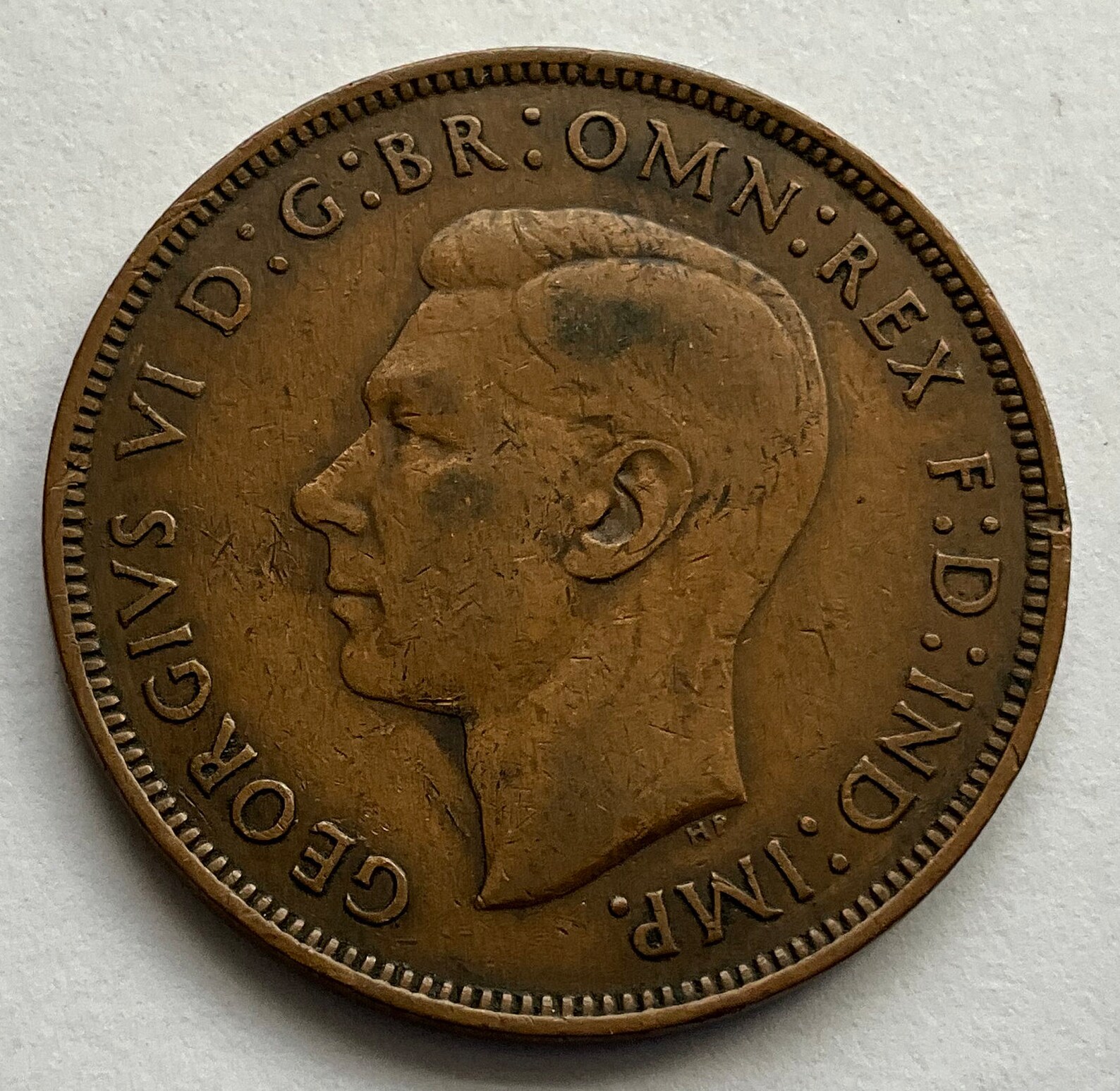 Two 1945 King George VI One Penny Coins - Etsy