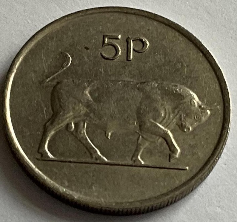 1982 Ireland 5 Pence Coin - Etsy