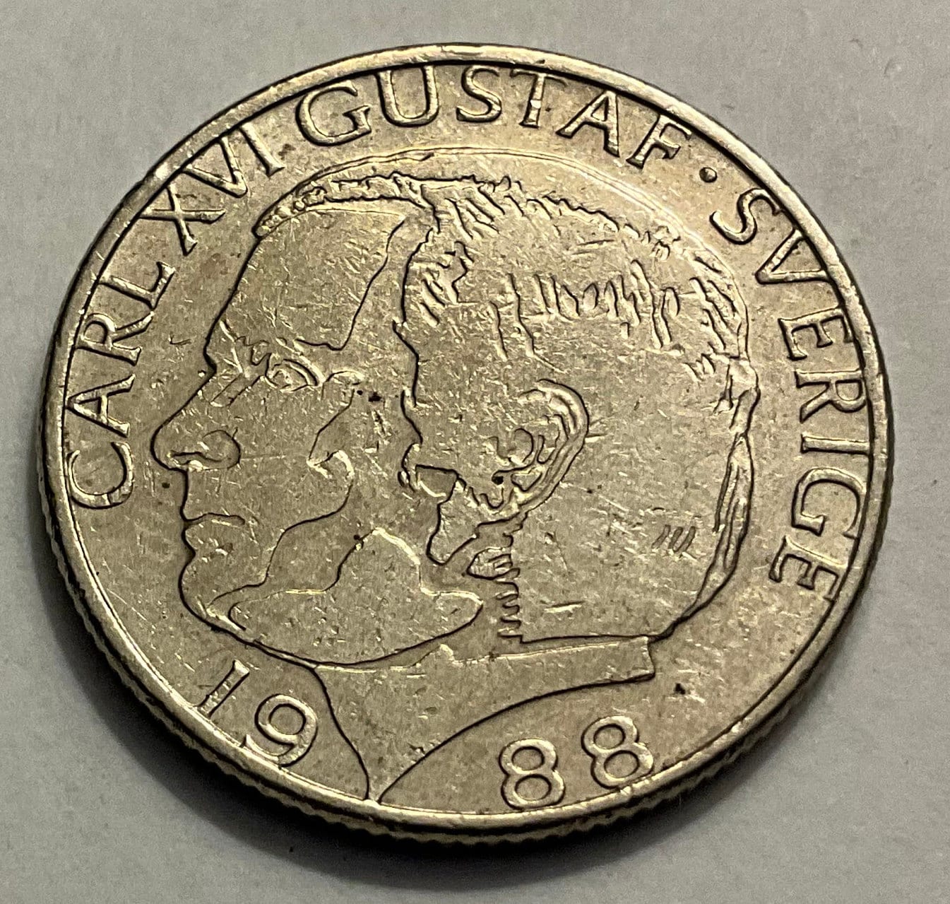 1988 Sweden 1 Krona Carl XVI Gustaf Coin - Etsy