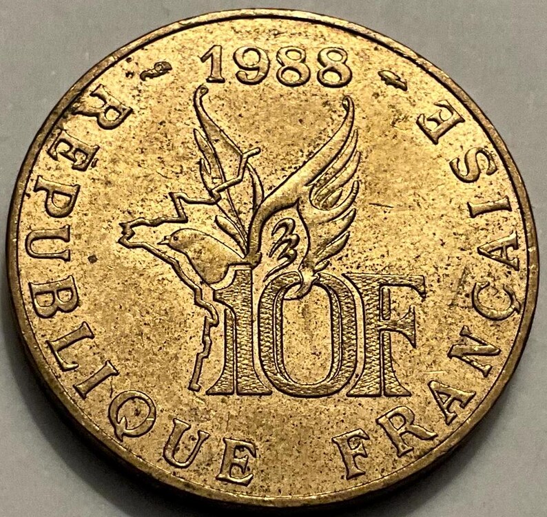 1988 France 10 Francs Roland Garros Coin - Etsy