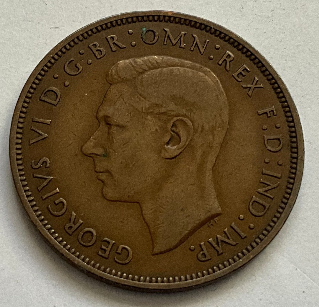 1938 King George VI One Penny Coin - Etsy