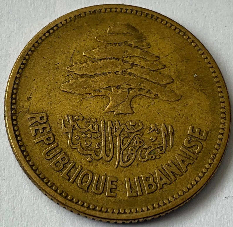1952 Lebanon 25 Piastres Coin - Etsy