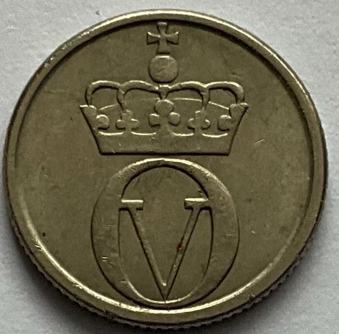 1963 Norway Olav V 10 Ore Coin - Etsy