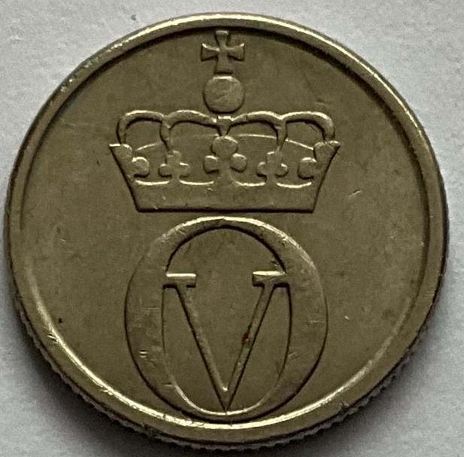 1963 Norway Olav V 10 Ore Coin - Etsy