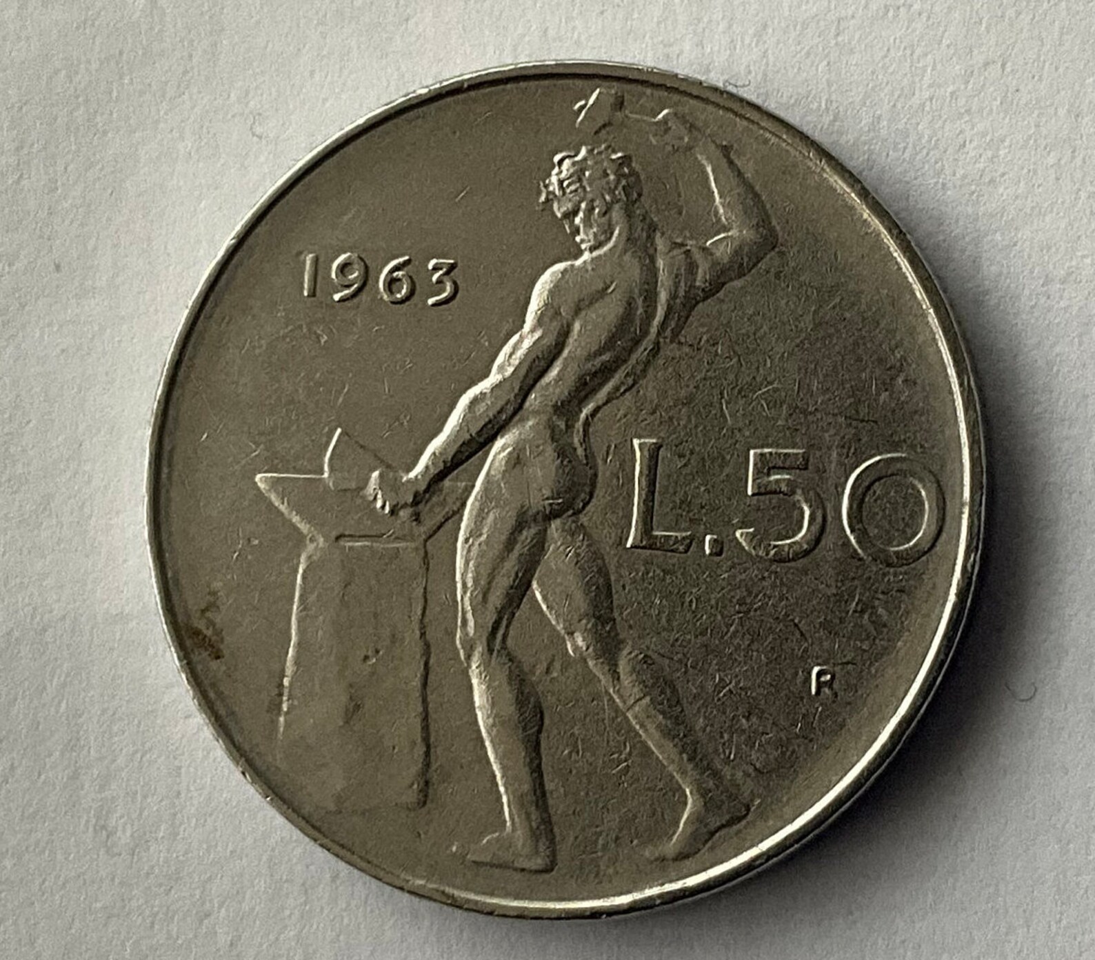 1956 or 1963 Italy 50 Lira Coin - Etsy