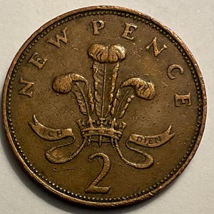 1971 United Kingdom Queen Elizabeth II 2 New Pence Coins - Etsy