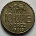 1963 Norway Olav V 10 Ore Coin - Etsy