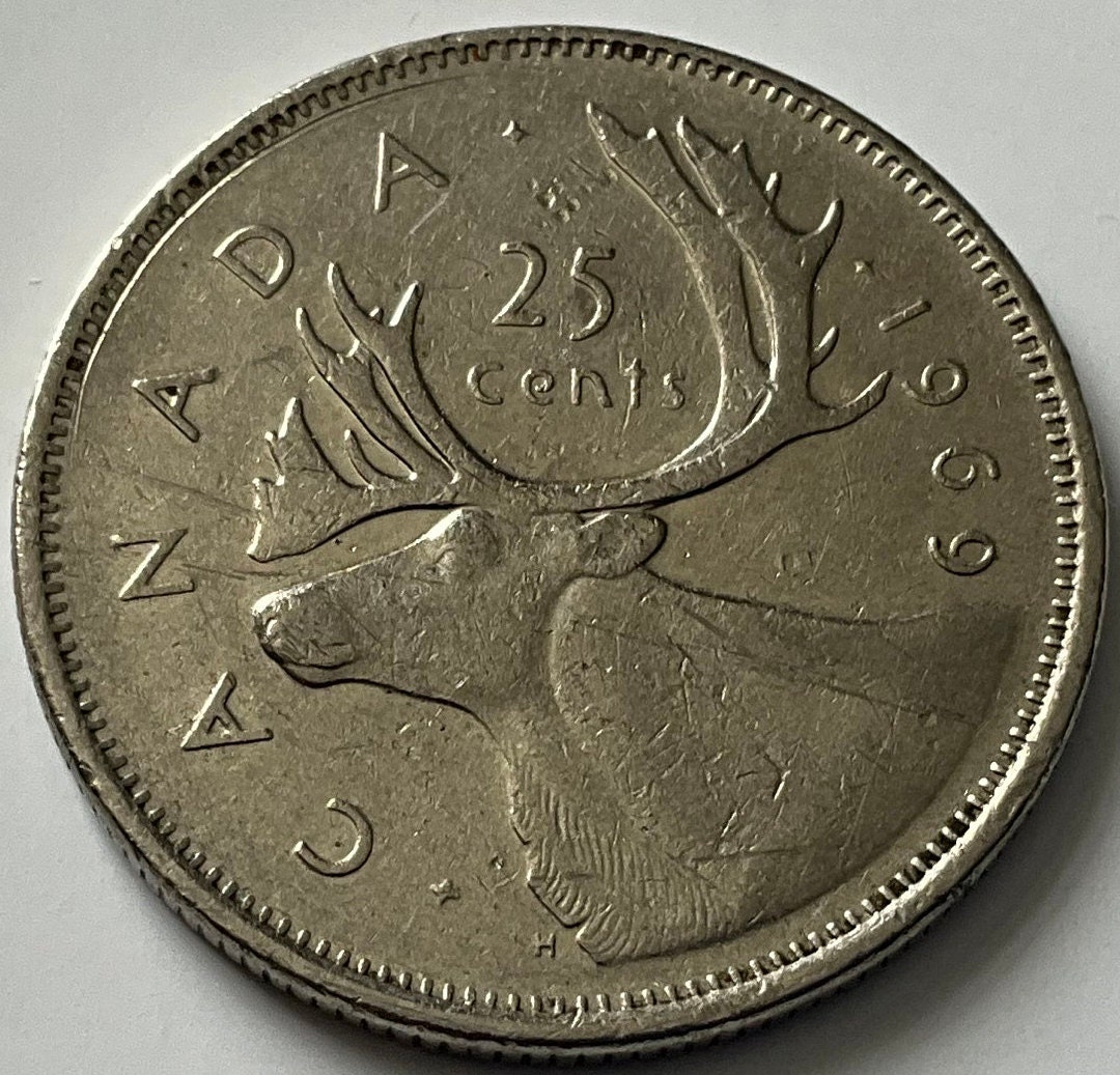 1969 Canada Elizabeth II 25 Cents Coin - Etsy Canada