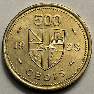 1998 Ghana 500 Cedis Coin - Etsy