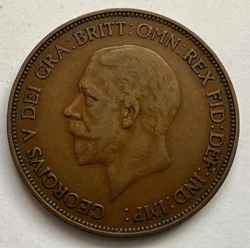 1936 King George V One Penny Coin - Etsy