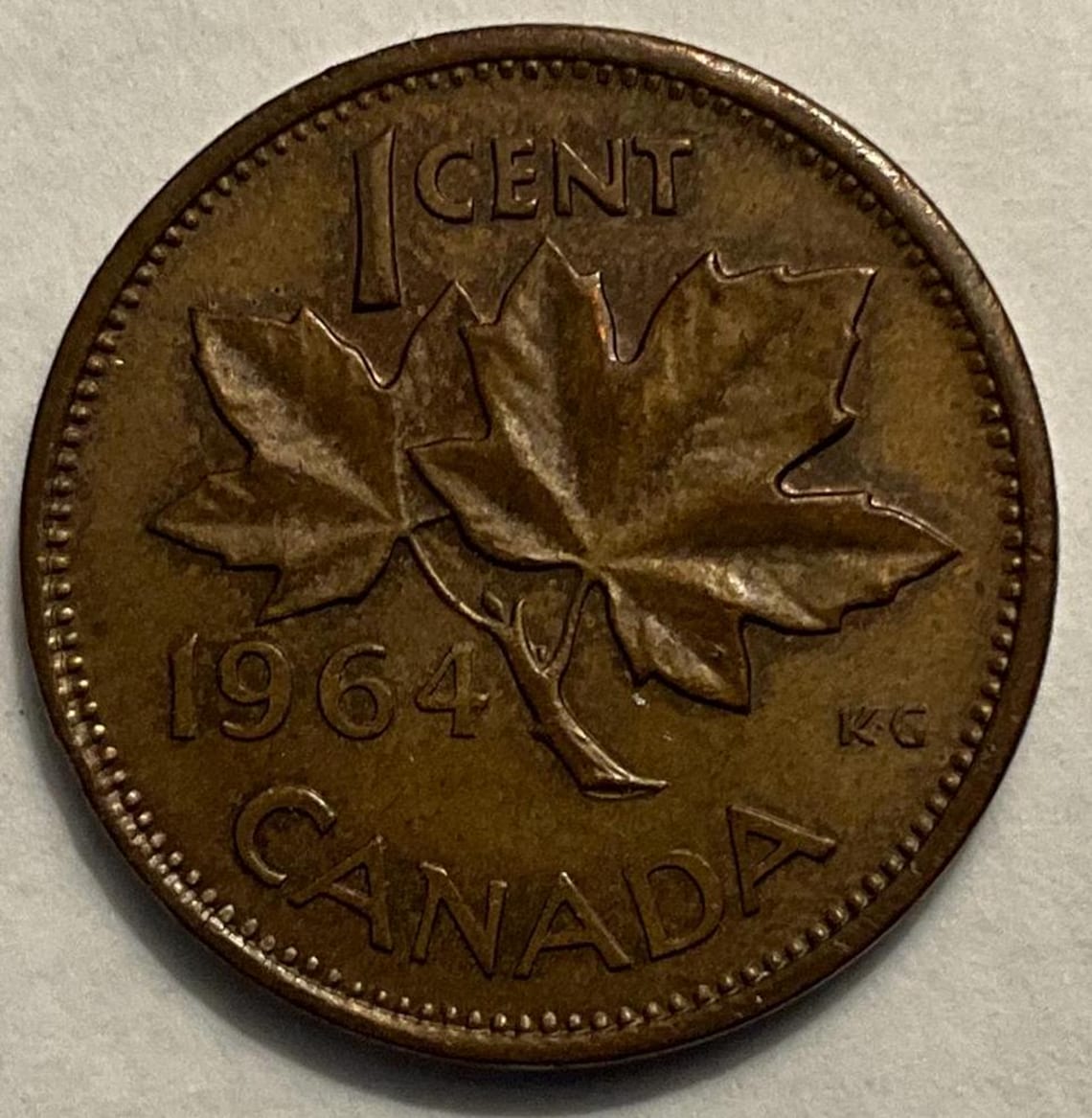 1964 Canada Queen Elizabeth II 1 Cent Coin - Etsy
