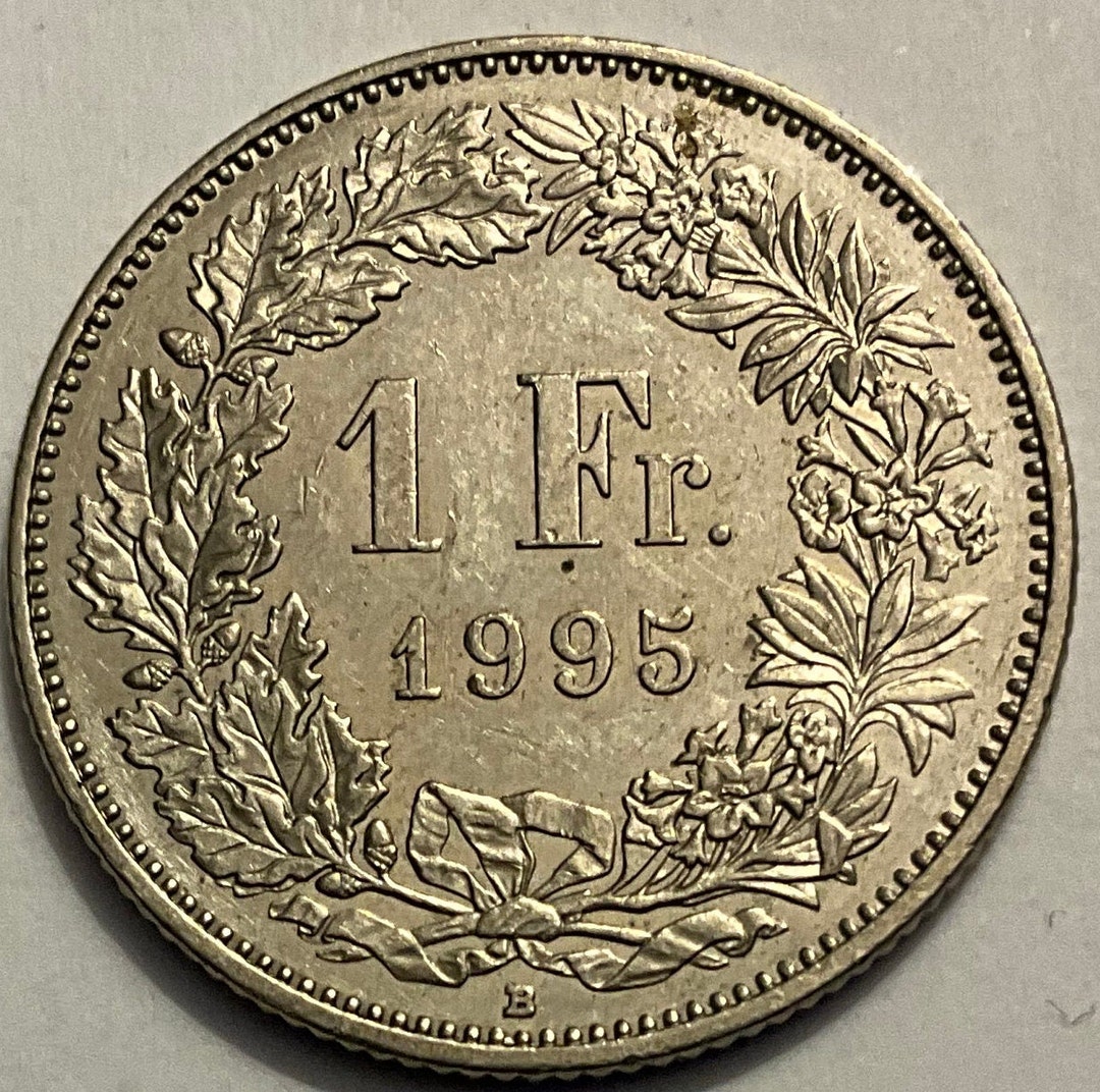 1995 Switzerland 1 Franc Helvetia Standing Coin - Etsy