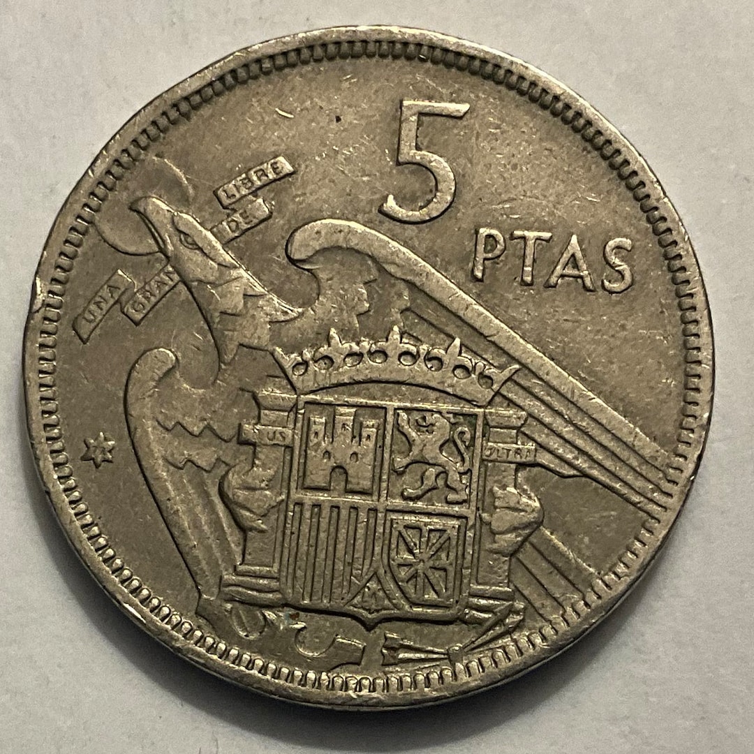 1957(72)/1957(74) Spain 5 Pesetas Francisco Franco Coin - Etsy