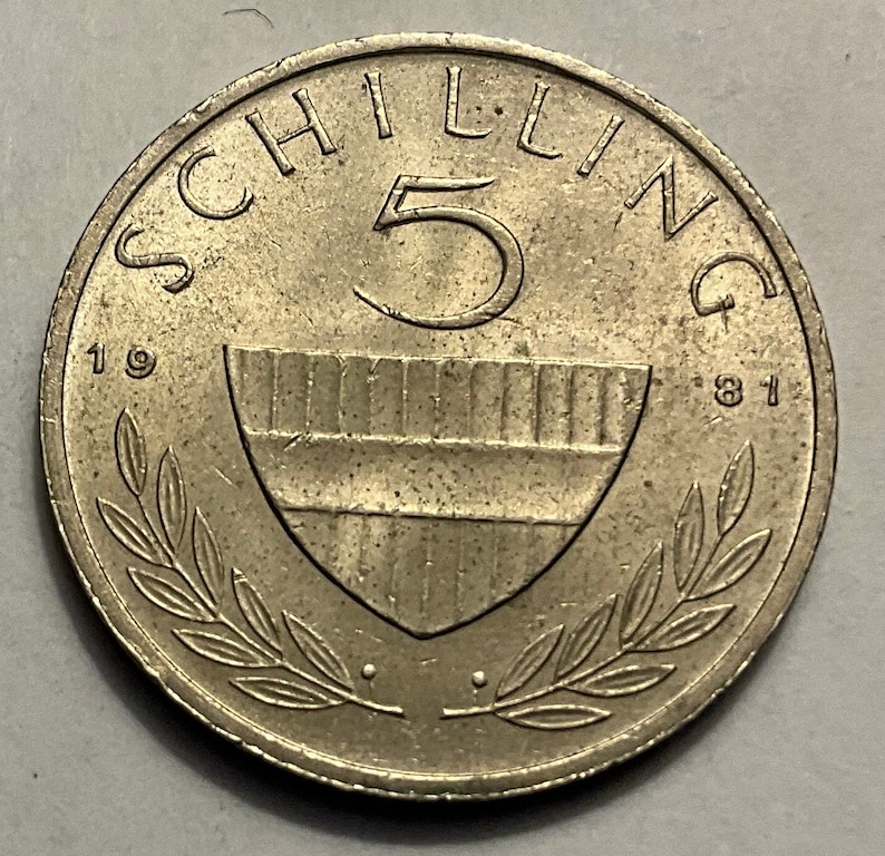1981 Austria 5 Schilling Coin - Etsy
