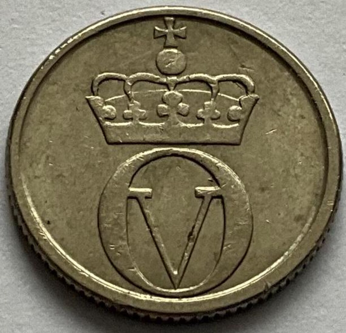 1963 Norway Olav V 10 Ore Coin - Etsy