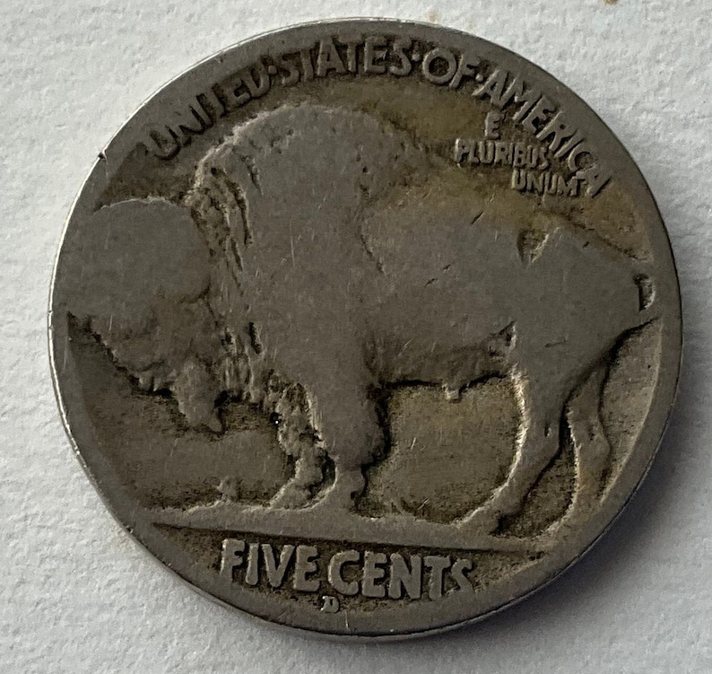 5 Cents Buffalo Nickel D Coin United States of America 1913 -1938 - Etsy
