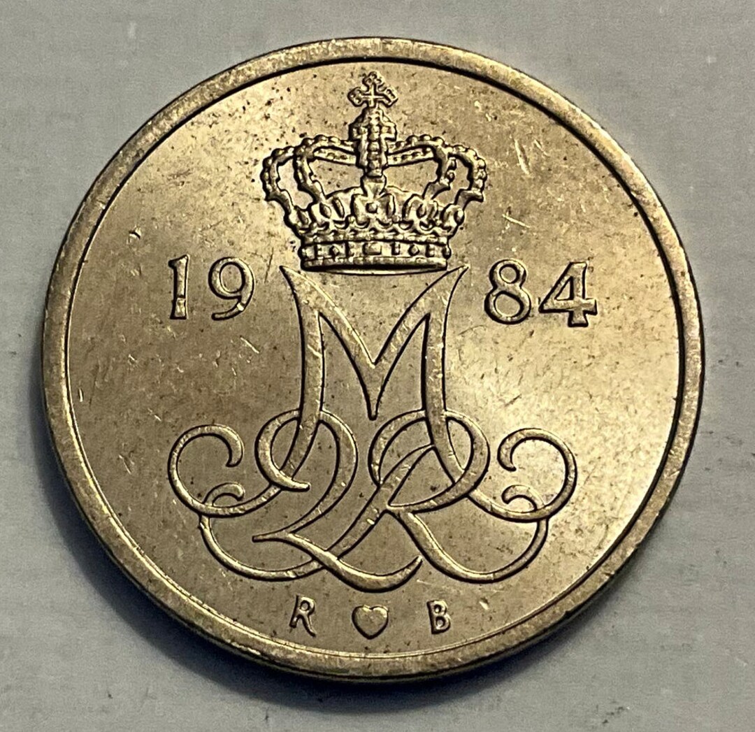 1984 Denmark 10 Ore Margrethe II Coin - Etsy