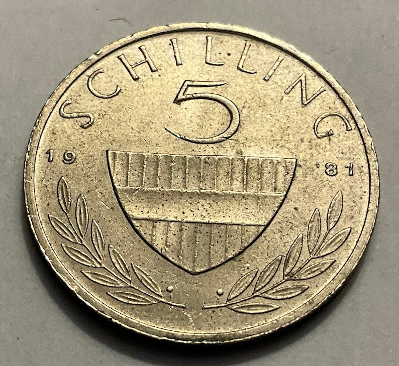1981 Austria 5 Schilling Coin - Etsy