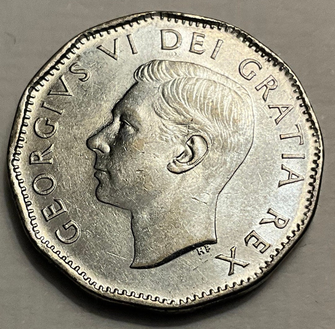 1952 Canada 5 Cents Coin - Etsy