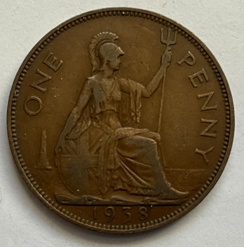 1938 King George VI One Penny Coin - Etsy